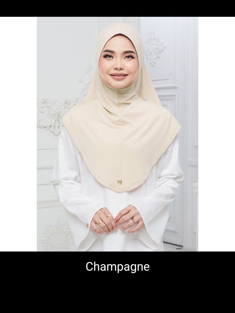 Original MINAZ HIJAB Ezy Sarung (CHAMPAGNE Size L), Women's Fashion ...