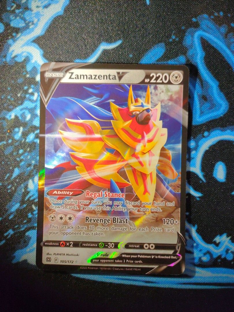 Pokemon cards TCG - Zamazenta V, Hobbies & Toys, Toys & Games on Carousell