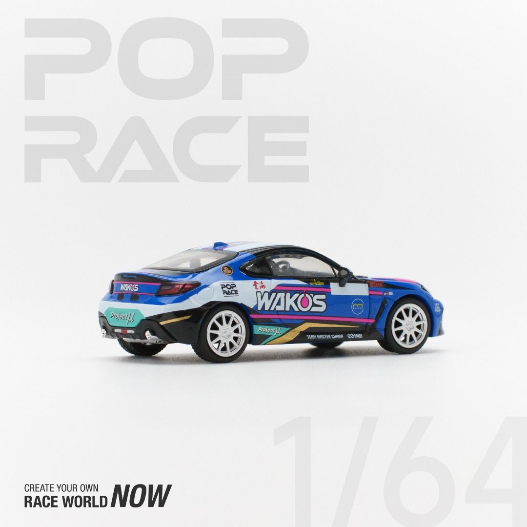 Pop Race 1/64 TOYOTA GR86 TMC WAKOS GR86 MACAU GP 2023 PR640079 Diecast ...