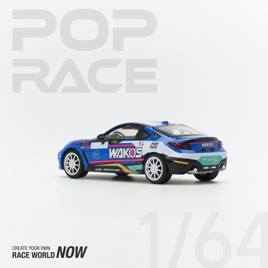 Pop Race 1/64 TOYOTA GR86 TMC WAKOS GR86 MACAU GP 2023 PR640079 Diecast ...