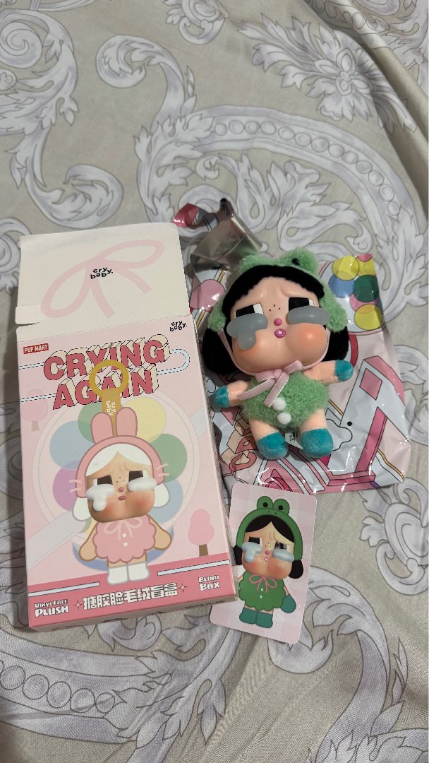 POPMART CRY BABY CRYING AGAIN FROG, Toys & Collectibles, Mainan di ...
