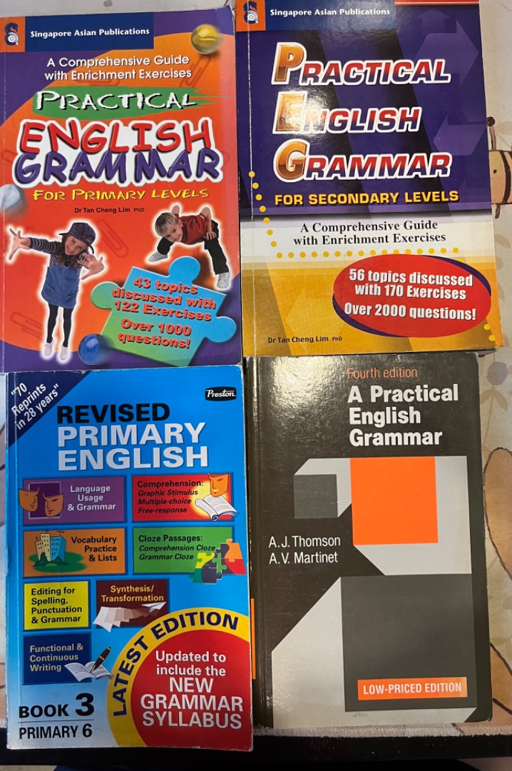 Primary school English Grammar exercise books and guide book, Hobbies ...