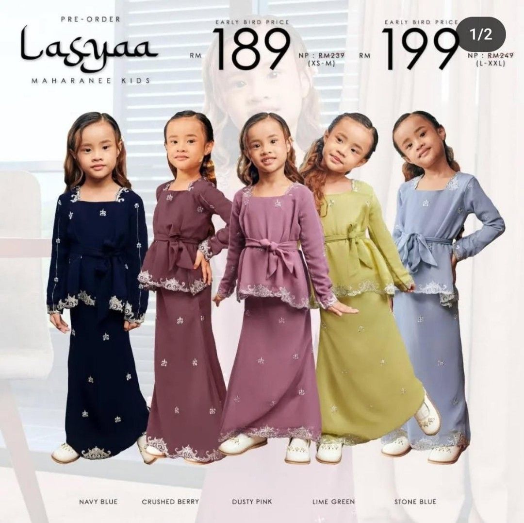 Qiszar kids baju kurung, Babies & Kids, Babies & Kids Fashion on Carousell