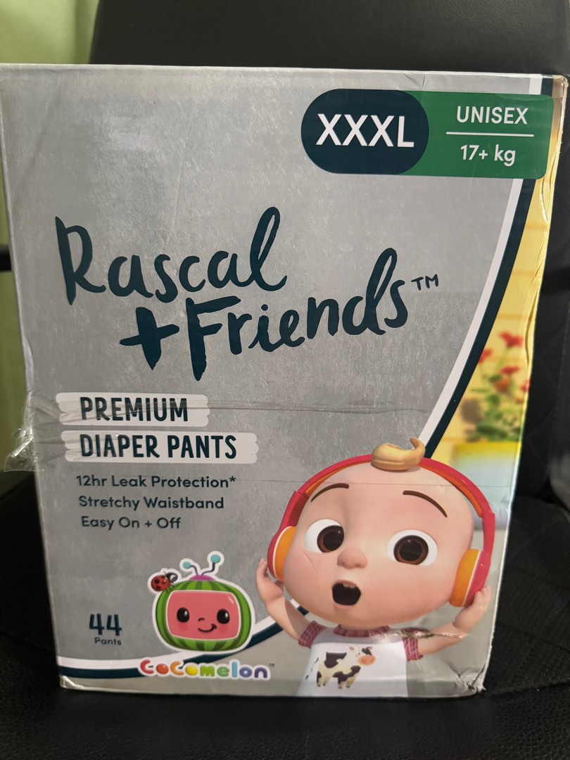 RASCAL + FRIENDS Pants Super Jumbo Box XXXL (17+ kgs) - 44 pcs - Diaper ...