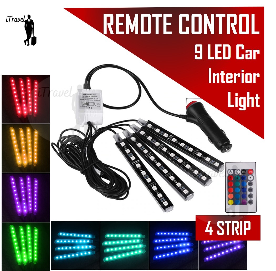 Remote Control Car Interior LED Light With Socket Connector Decorative ...