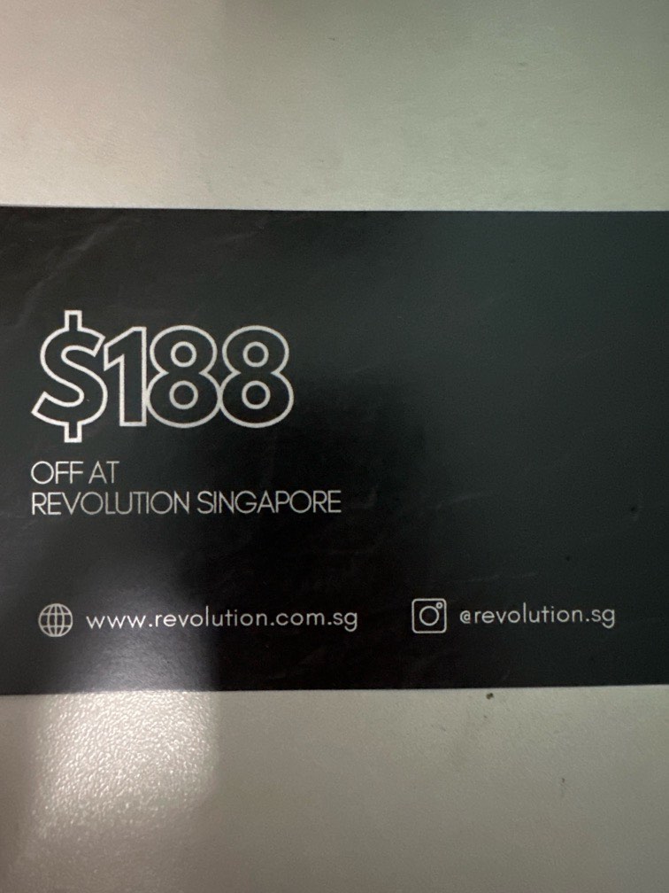 REV Revolution Singapore Voucher $188, Tickets & Vouchers, Vouchers on ...