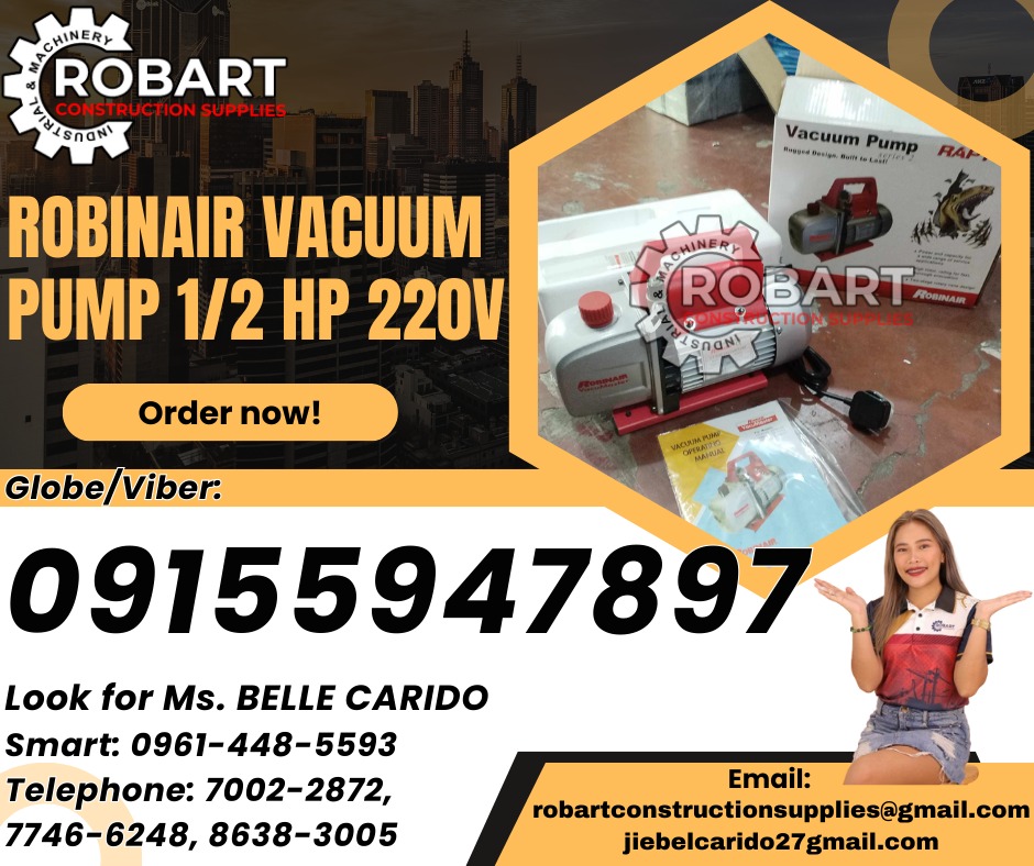 Robinair Vacuum pump 1/2 HP 220v, Everything Else, Looking For on Carousell
