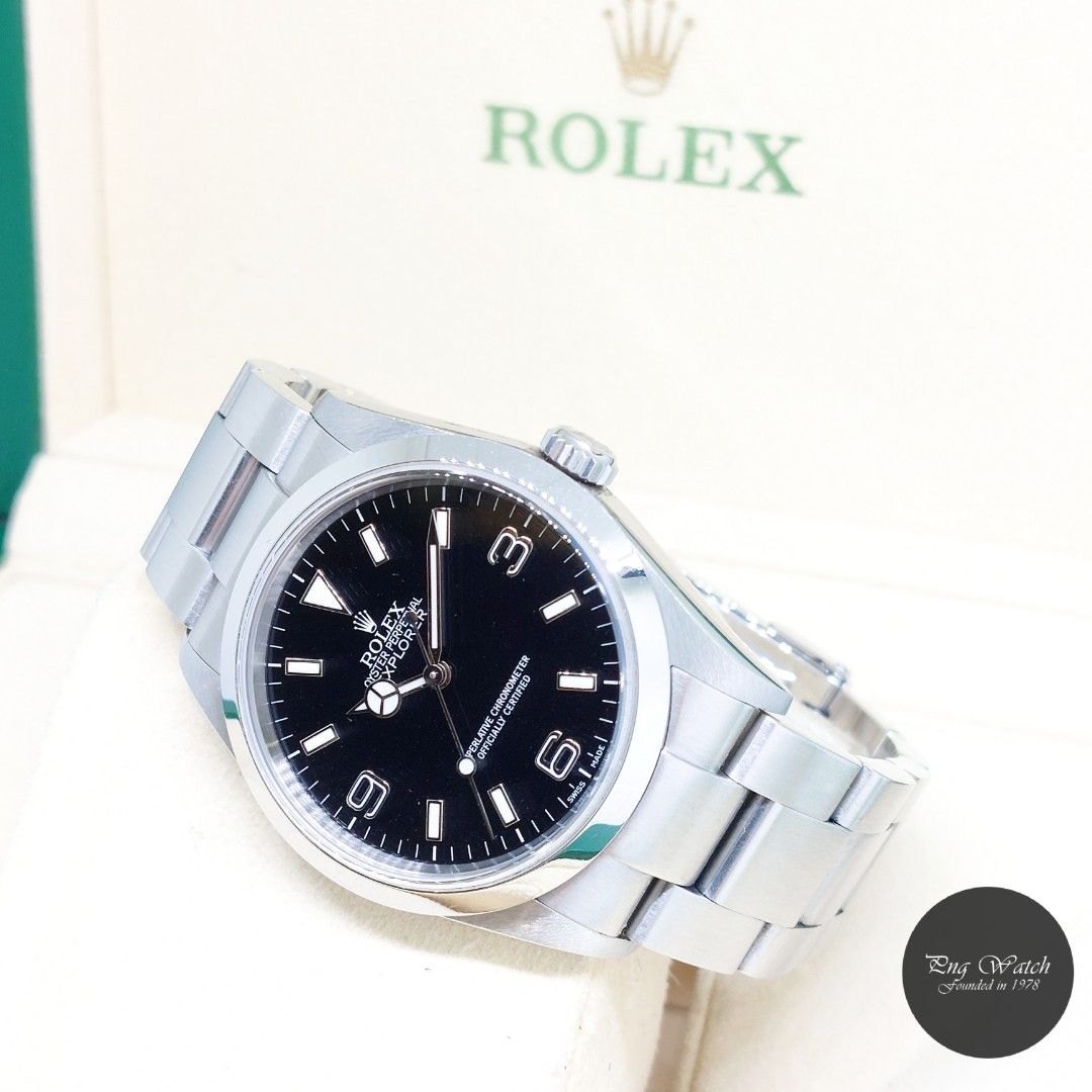Rolex 36mm Oyster Perpetual Black Dial Explorer One REF: 114270 (Z ...