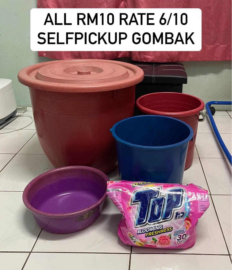 Selfpickup gombak. Preloved besen baldi tong air all for RM10 ...