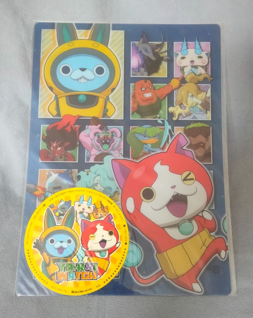 Showa Note Yo-kai Watch Characters Pencil Board & Sticker - JIBANYAN ...