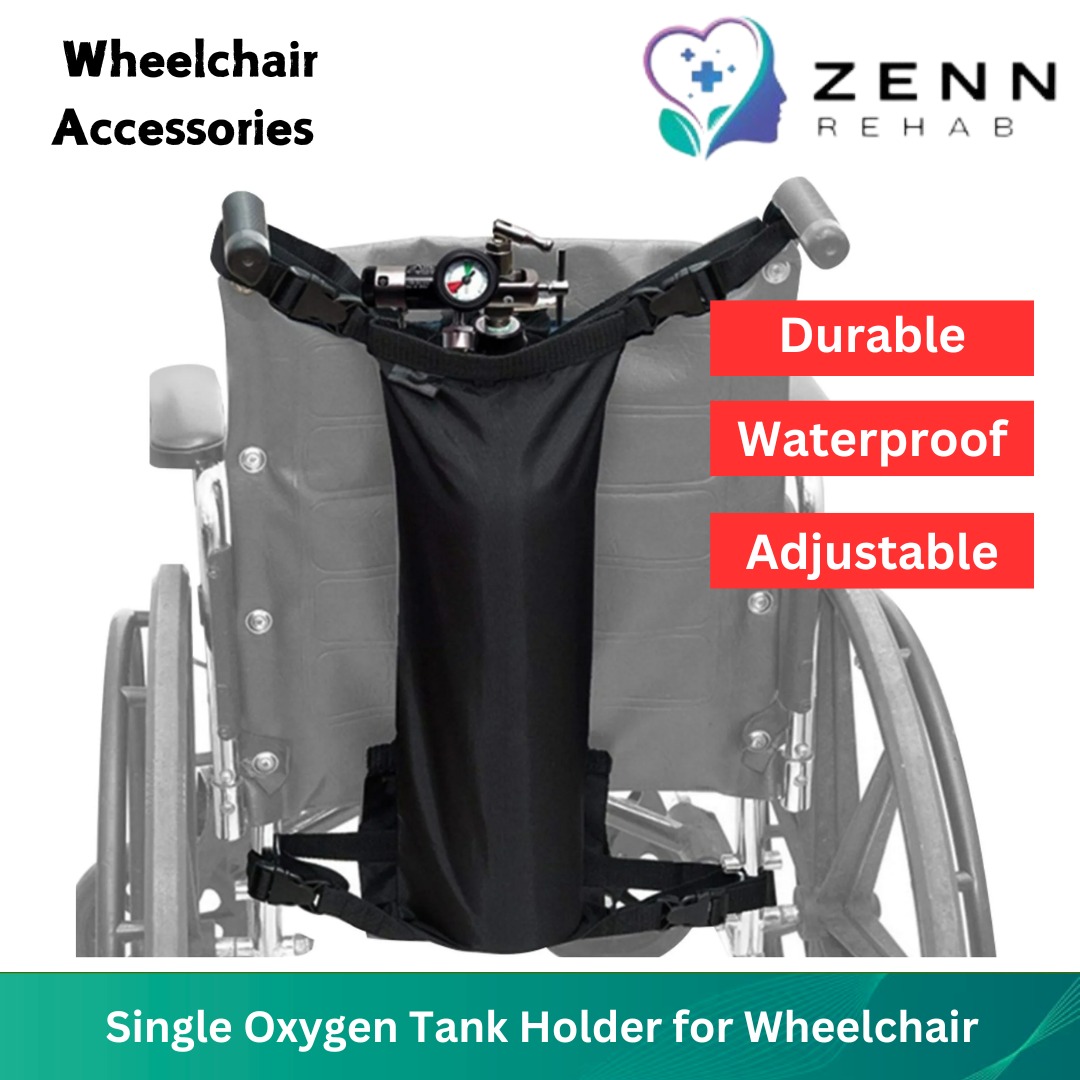 Single Oxygen Tank Holder for Mobility Wheelchair / Oxygen Mesh Storage ...