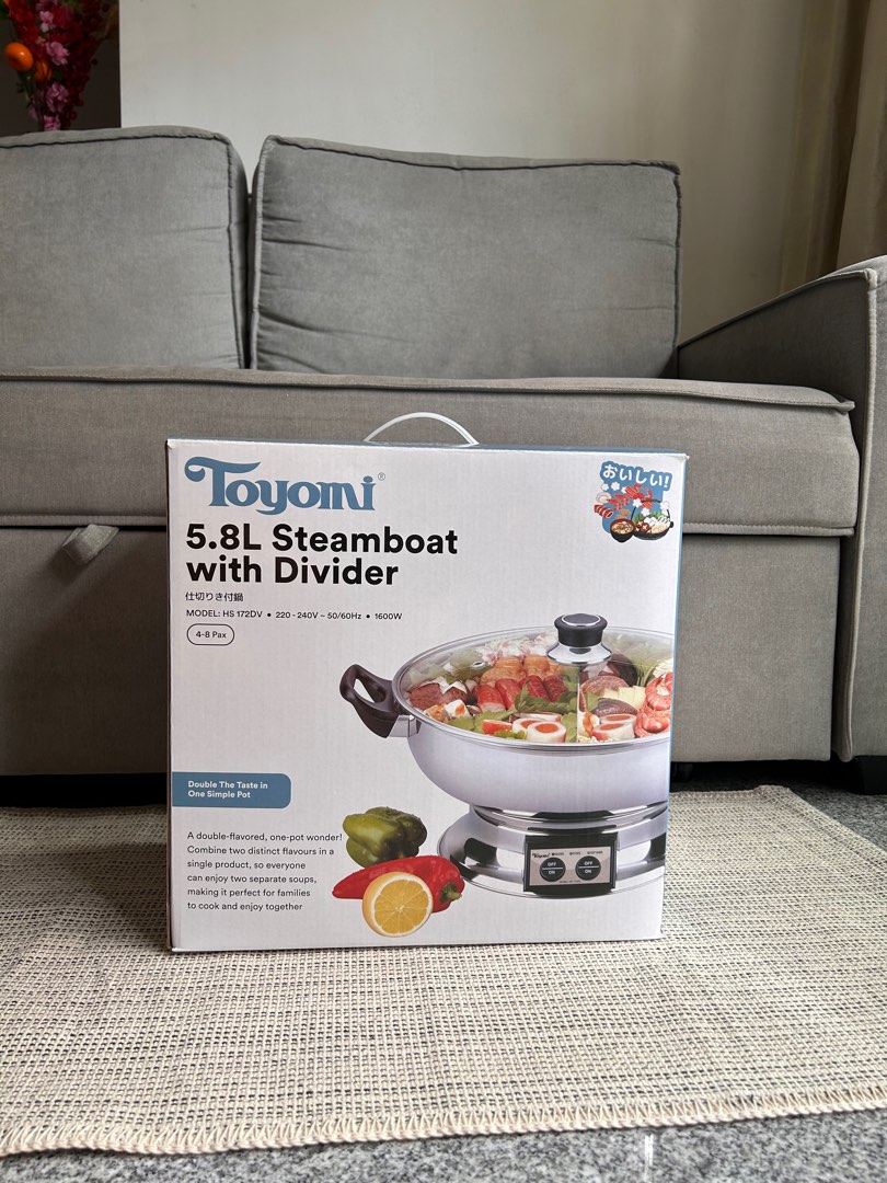 Toyomi Electric Steamboat 5.8L, TV & Home Appliances, Kitchen ...