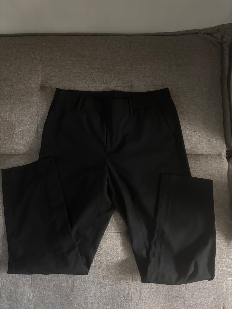 Uniqlo Black Slacks, Women's Fashion, Bottoms, Jeans on Carousell