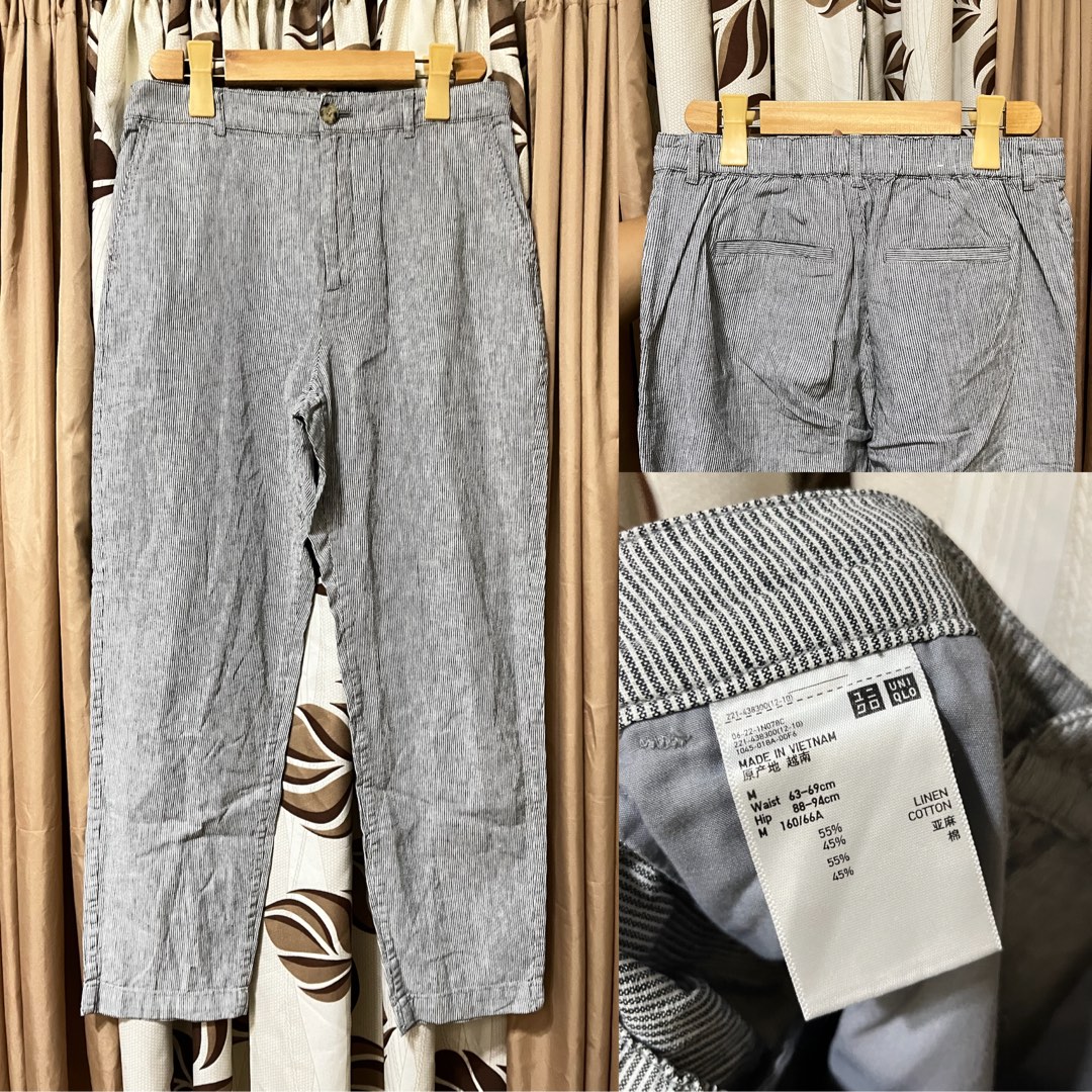 Uniqlo linen straight, Women's Fashion, Bottoms, Other Bottoms on Carousell