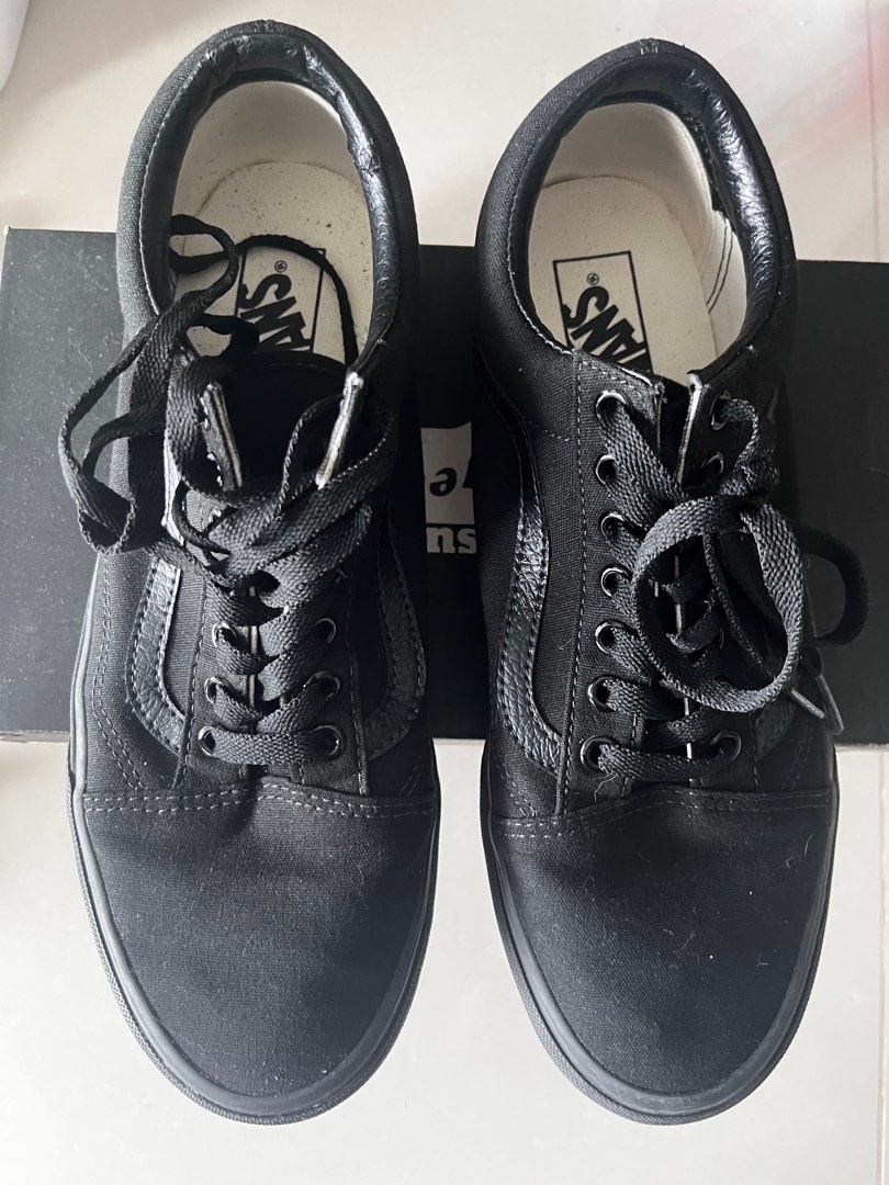 Vans old Skool triple black sneakers, Men's Fashion, Footwear, Sneakers ...