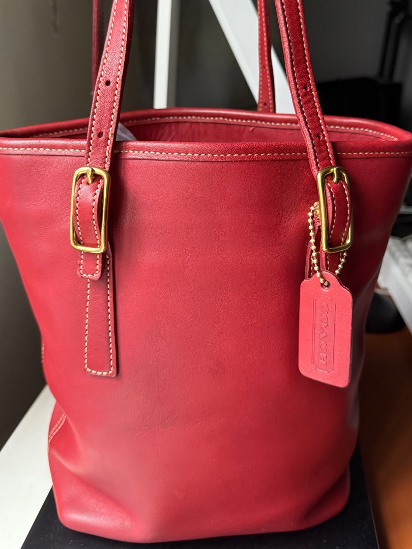 Vintage Coach Day Tote No. 9803 in Red, Women's Fashion, Bags & Wallets ...