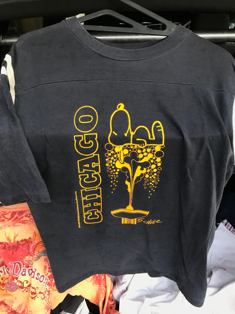 Vintage snoopy Chicago 1958 80s 90s snoopy schulz artex tag Made in usa ...