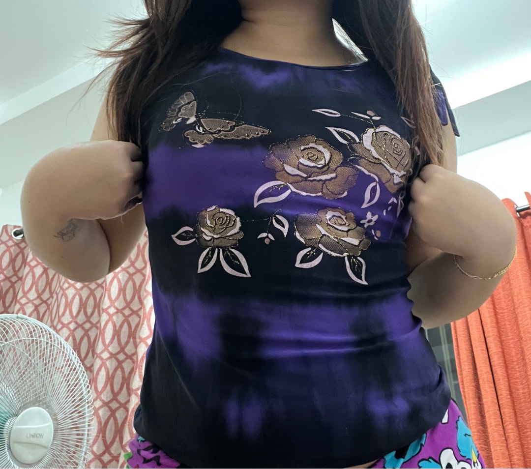 Whimsical Whimsigoth Cottagecore Fairycore Graphic Fitted Dark Violet ...