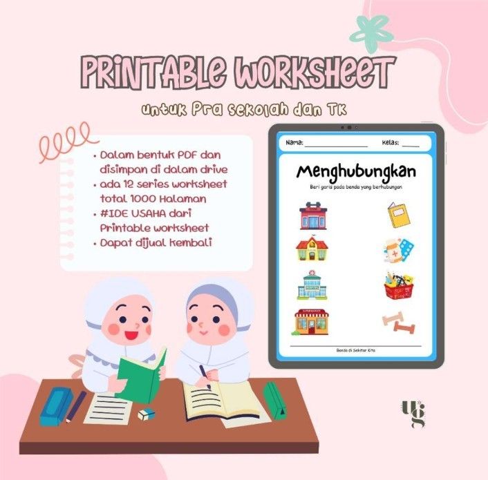 WORKSHEET UNTUK ANAK PRA SEKOLAH DAN TK BENTUK PDF +/- 1000 HALAMAN ...
