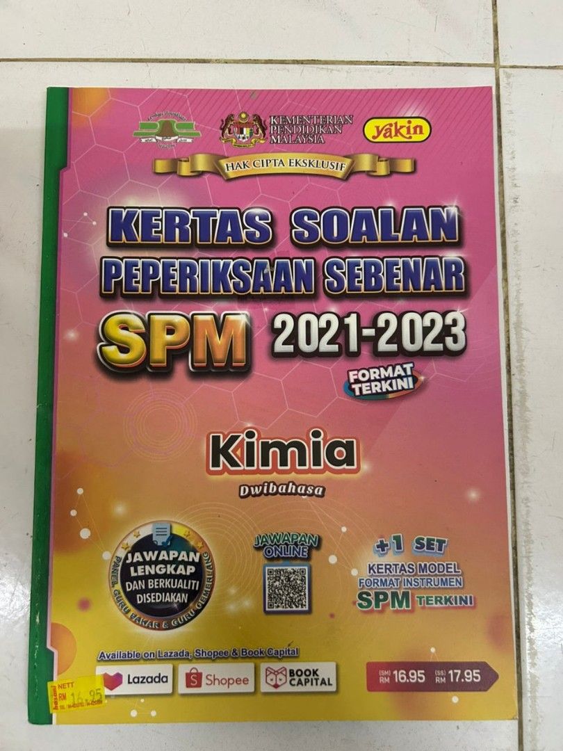 [YAKIN] KERTAS SOALAN SEBENAR SPM 2021-2023 KIMIA, Hobbies & Toys, Books & Magazines, Assessment ...