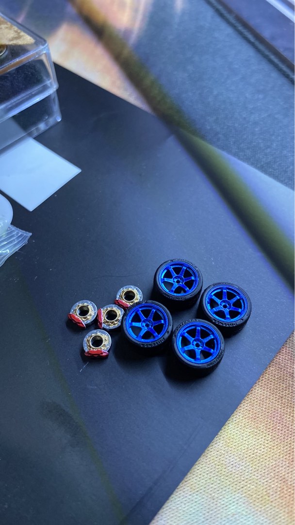 1/64 Thai brand Rim Te37 Blue, Hobbies & Toys, Toys & Games on Carousell