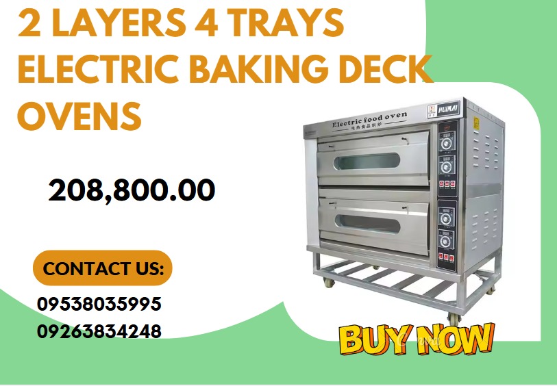 2 Layers 4 Trays Electric Baking Deck Ovens, Everything Else, Others on ...