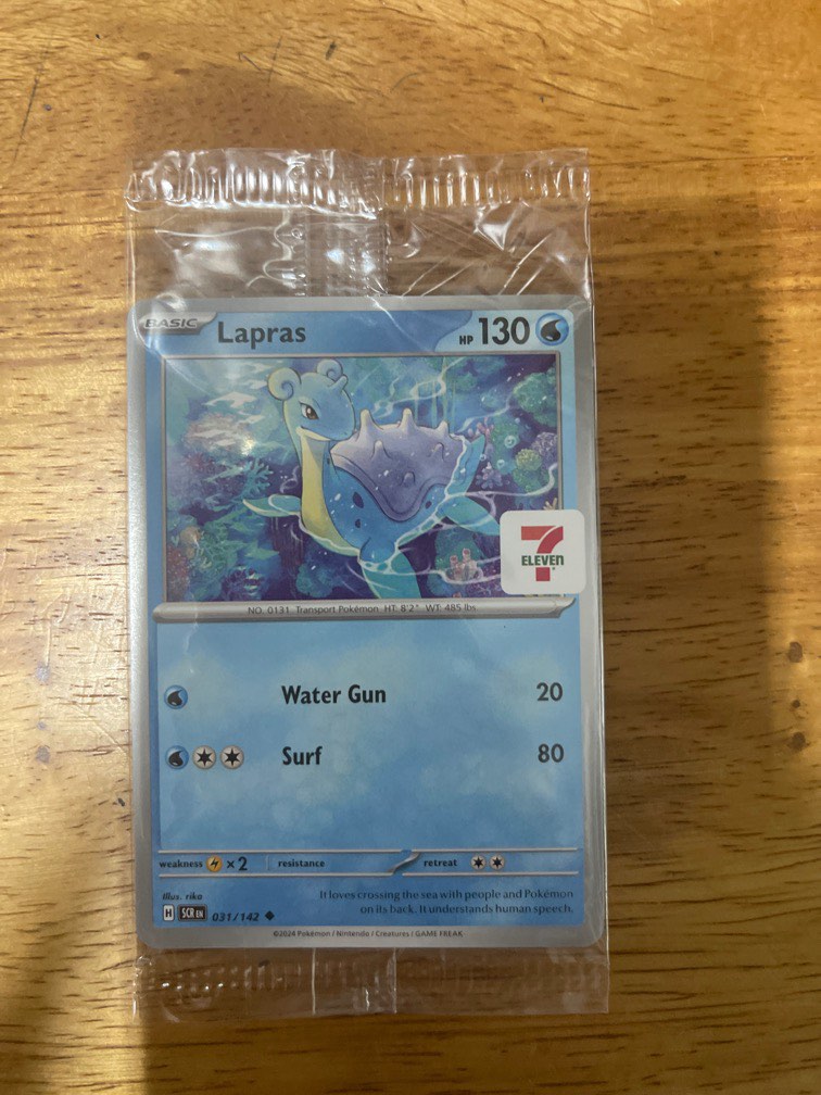 7-11 lapras promo card, Hobbies & Toys, Toys & Games on Carousell