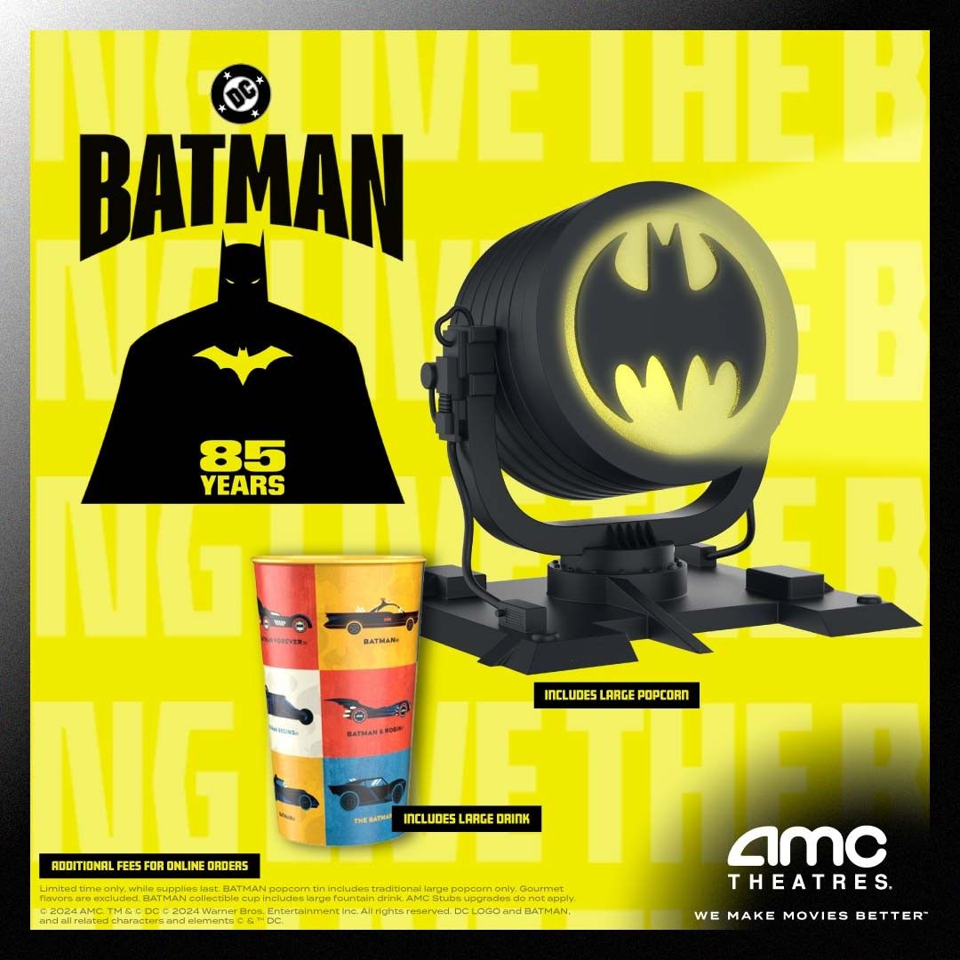 現貨 Batman 85th AMC 發光蝙蝠燈 影院紀念珍藏 爆谷筒 幻影圖案膠杯 Lenticular Cup McFarlane ...