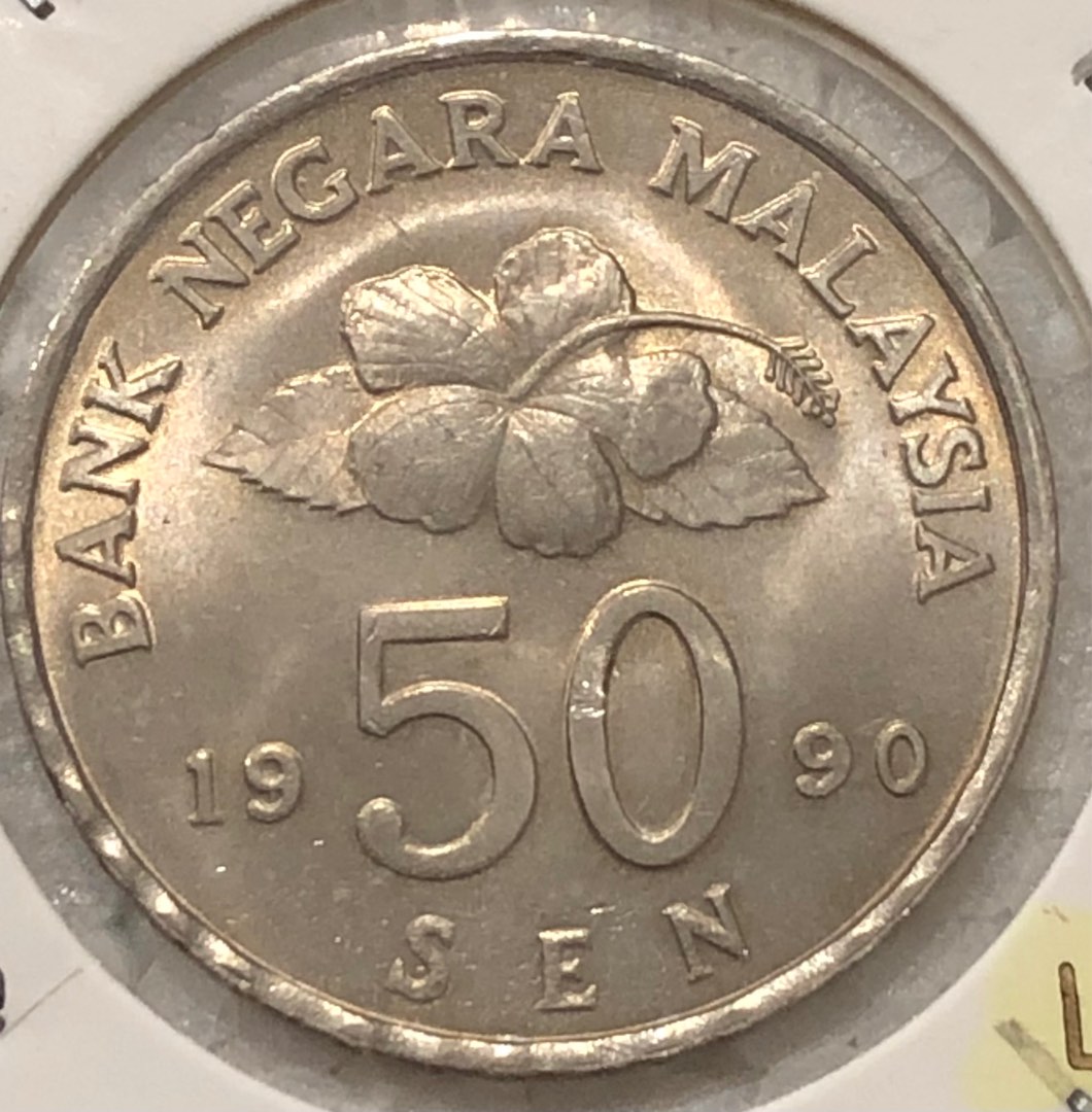( Syiling ) 50 Sen 1990 ( UNC ) Malaysia Bunga Raya, Hobbies & Toys ...