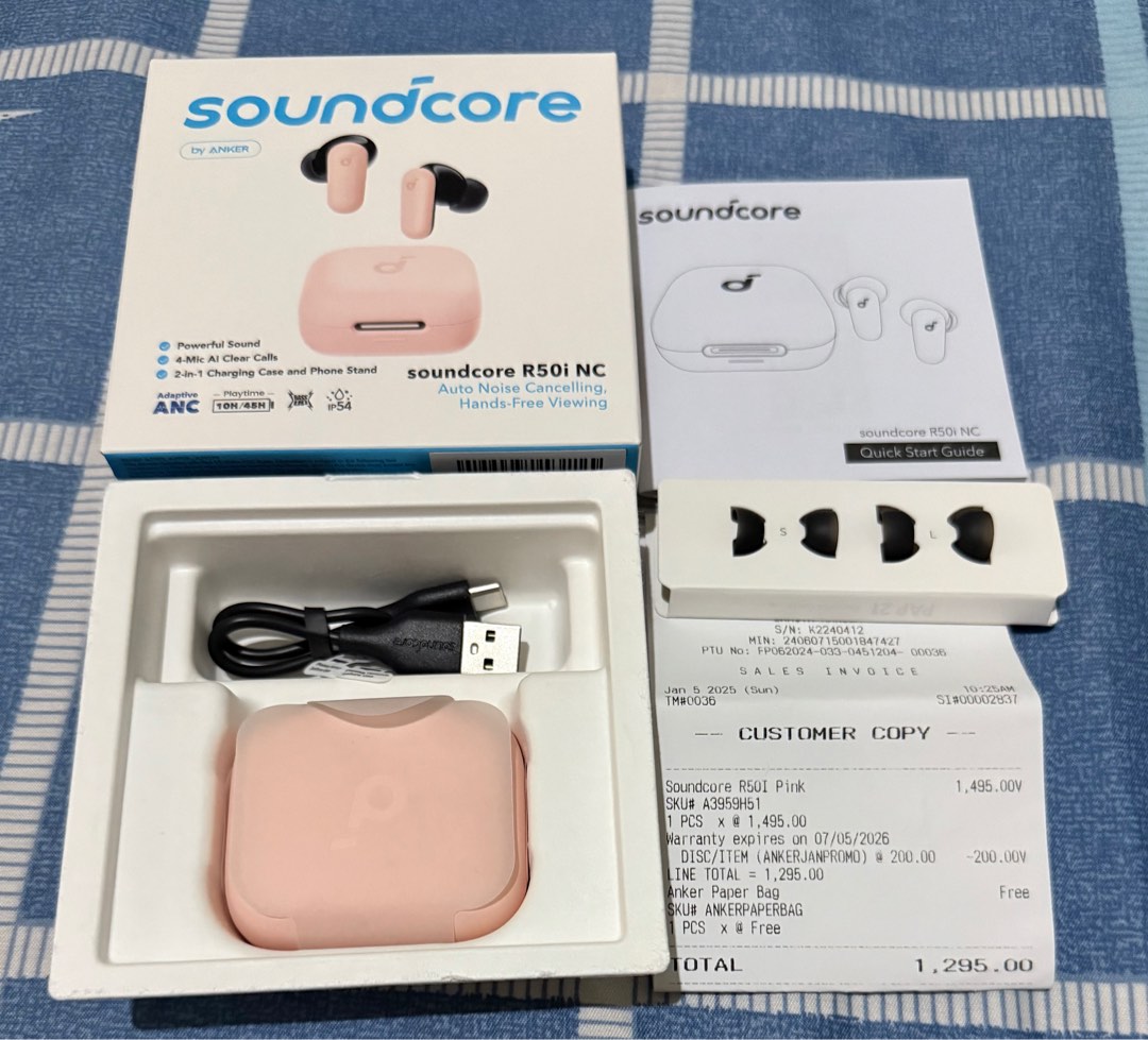 Anker Soundcore R50i NC Pink, Audio, Earphones on Carousell