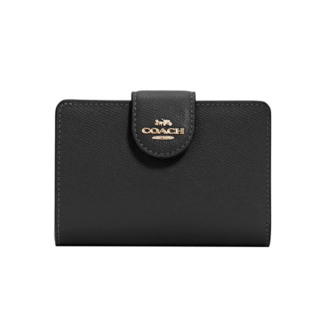 Authentic Coach Medium Corner Zip Wallet in Black, Women's Fashion ...