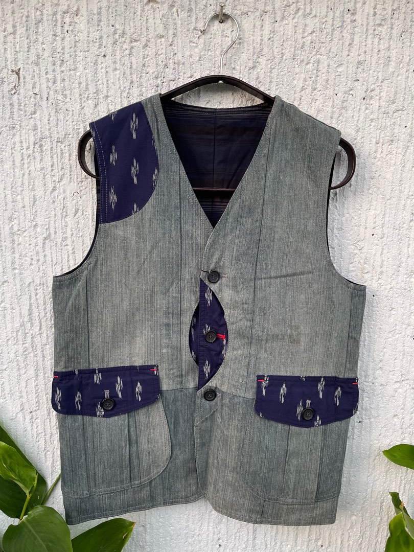 Authentic Rare RMC Made by Martin Ksohoh Reversible Denim Vest Made in ...