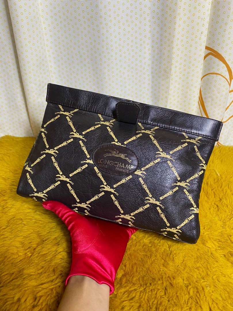 Authentic Vintage Longchamp Genuine Monogram Clutch, Luxury, Bags ...