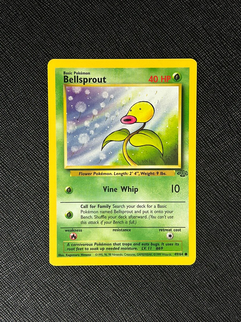 Bellsprout Vintage English Pokemon Card, Hobbies & Toys, Toys & Games ...