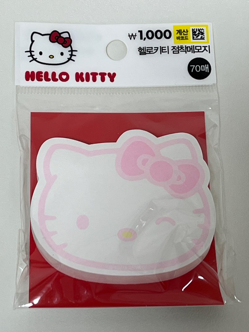 Hello kitty Sticky Note Pad - 70 sheets, Hobbies & Toys, Stationery ...