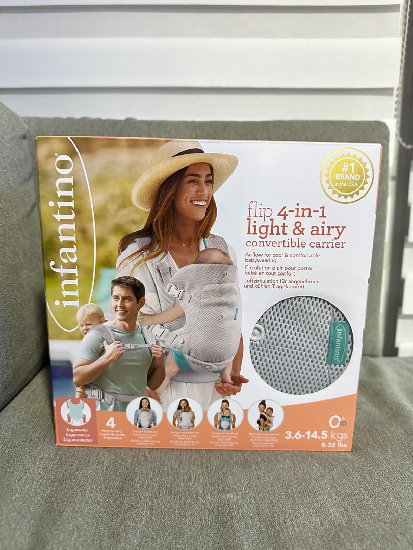 BNWT Infantino Flip 4-in-1 Light&Airy Convertible Carrier, Babies ...