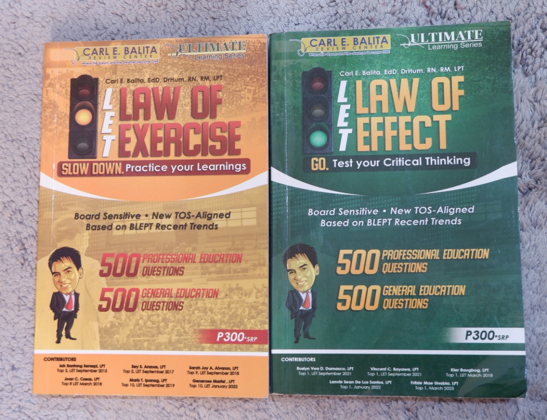 CBRC LET/LEPT Law of Exercise & Law of Effect, Hobbies & Toys, Books ...