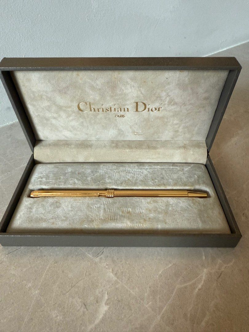 Christian Dior Vintage Gold Ballpoint Pen with Box, Luxury, Accessories ...