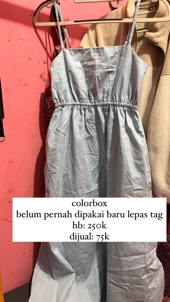 colorbox baby blue dress, Fesyen Wanita, Pakaian Wanita, Gaun & Rok di ...