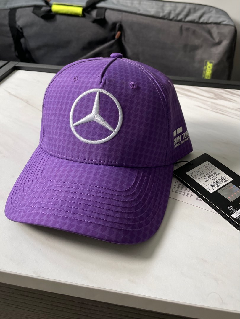 F1 Formula 1 Mercedes cap (Purple), 男裝, 手錶及配件, 棒球帽、帽 - Carousell