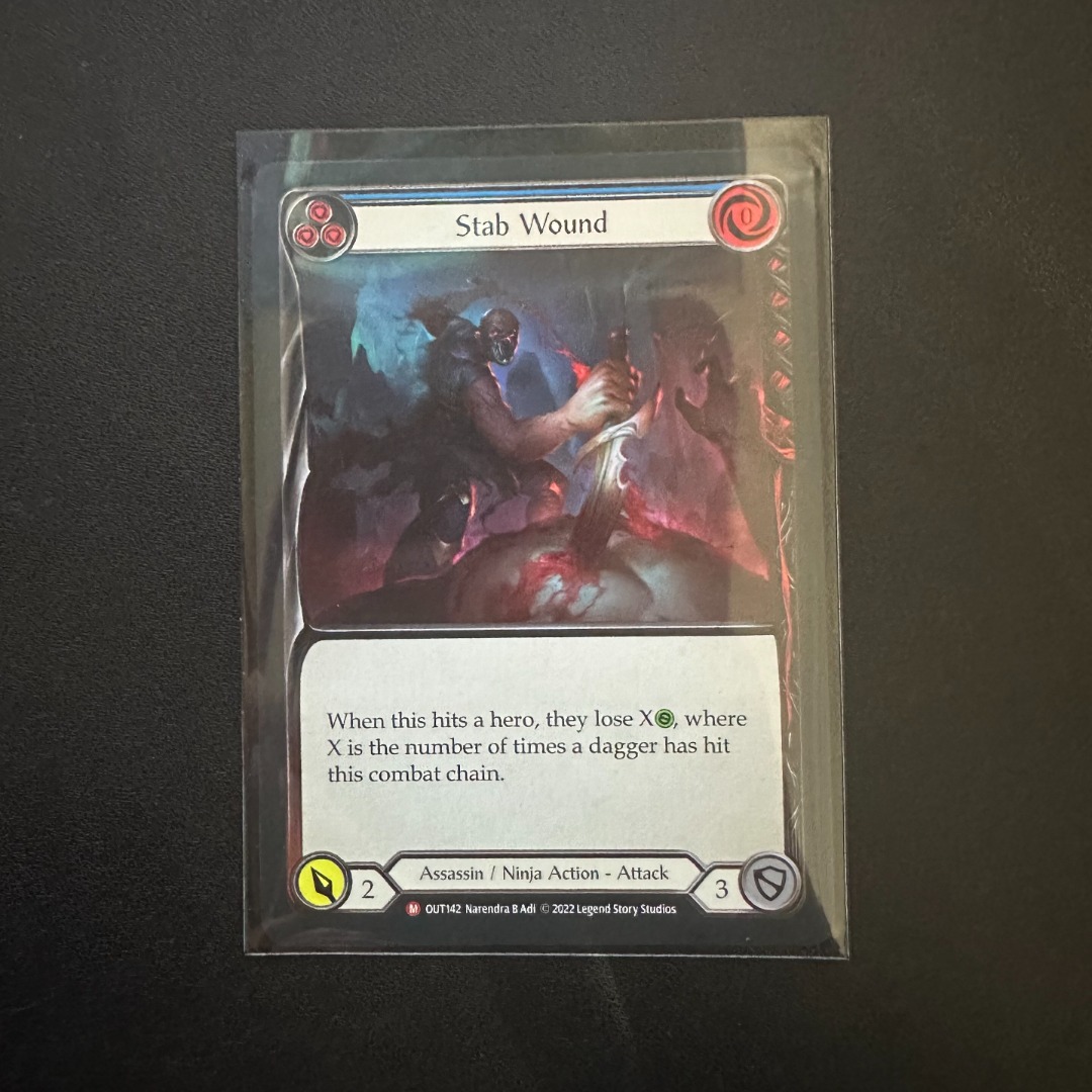 Flesh and Blood TCG: Stab Wound RF, Hobbies & Toys, Toys & Games on ...