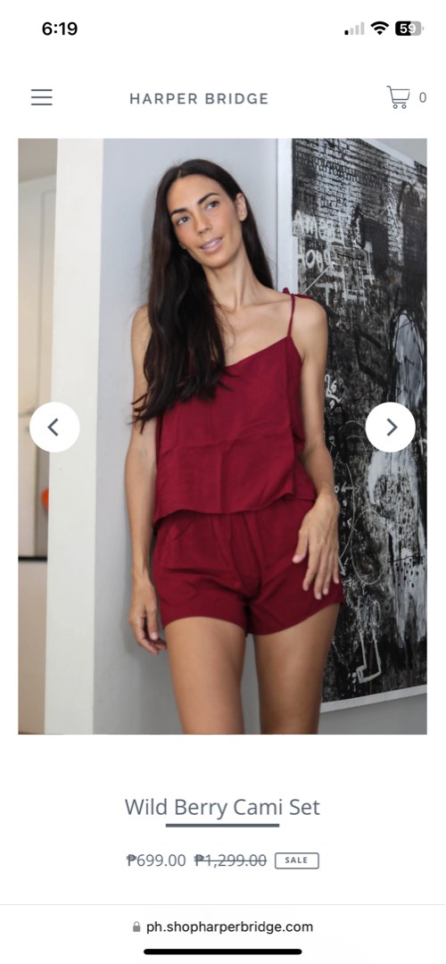 Harper Bridge Wild Berry Cami Set - Small, Women's Fashion ...