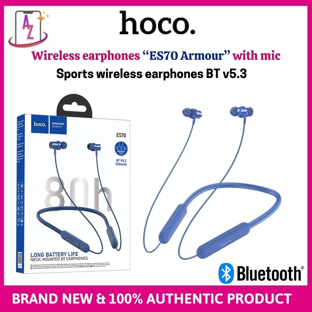 Hoco Wireless earphones “Hoco ES70 Armour” with mic | Sports wireless earphones | BT v5.3 ...