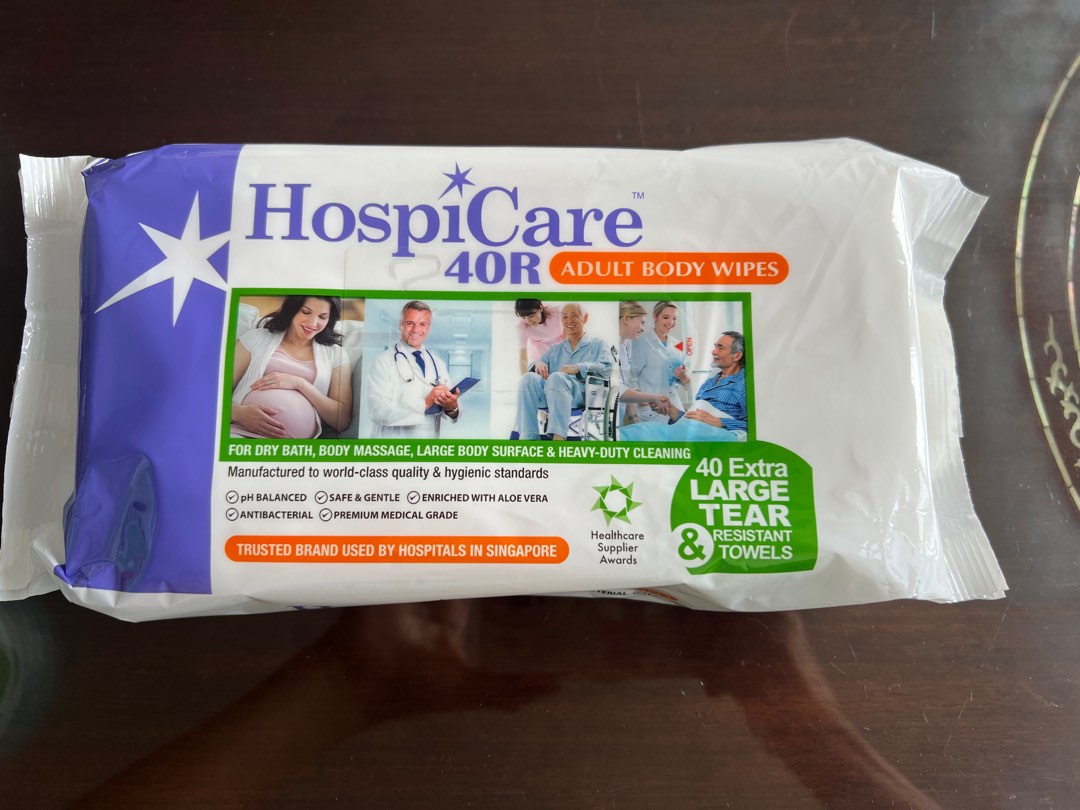 HospiCare 40R Adult Body Wipes, Health & Nutrition, Medical Supplies ...