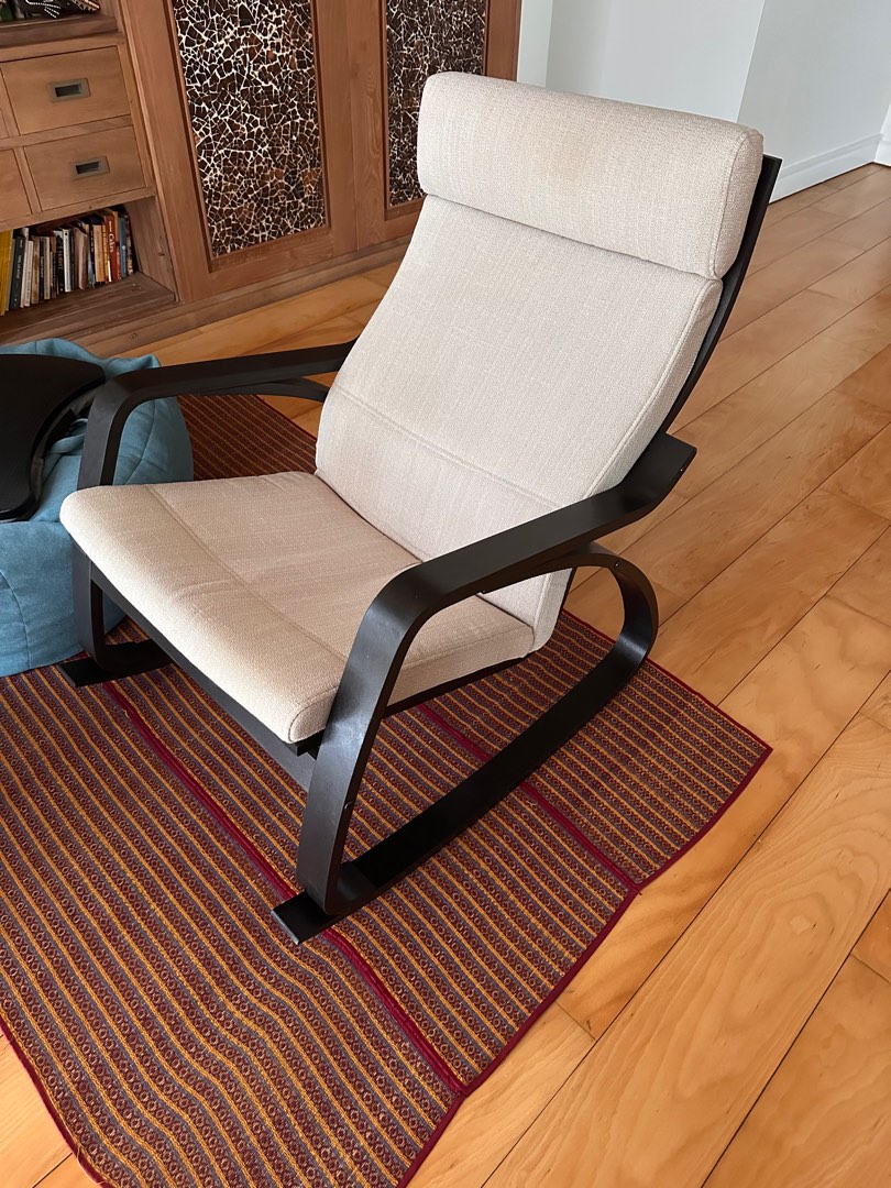 IKEA Poang rocking chair. Less than a year old, Furniture & Home Living ...