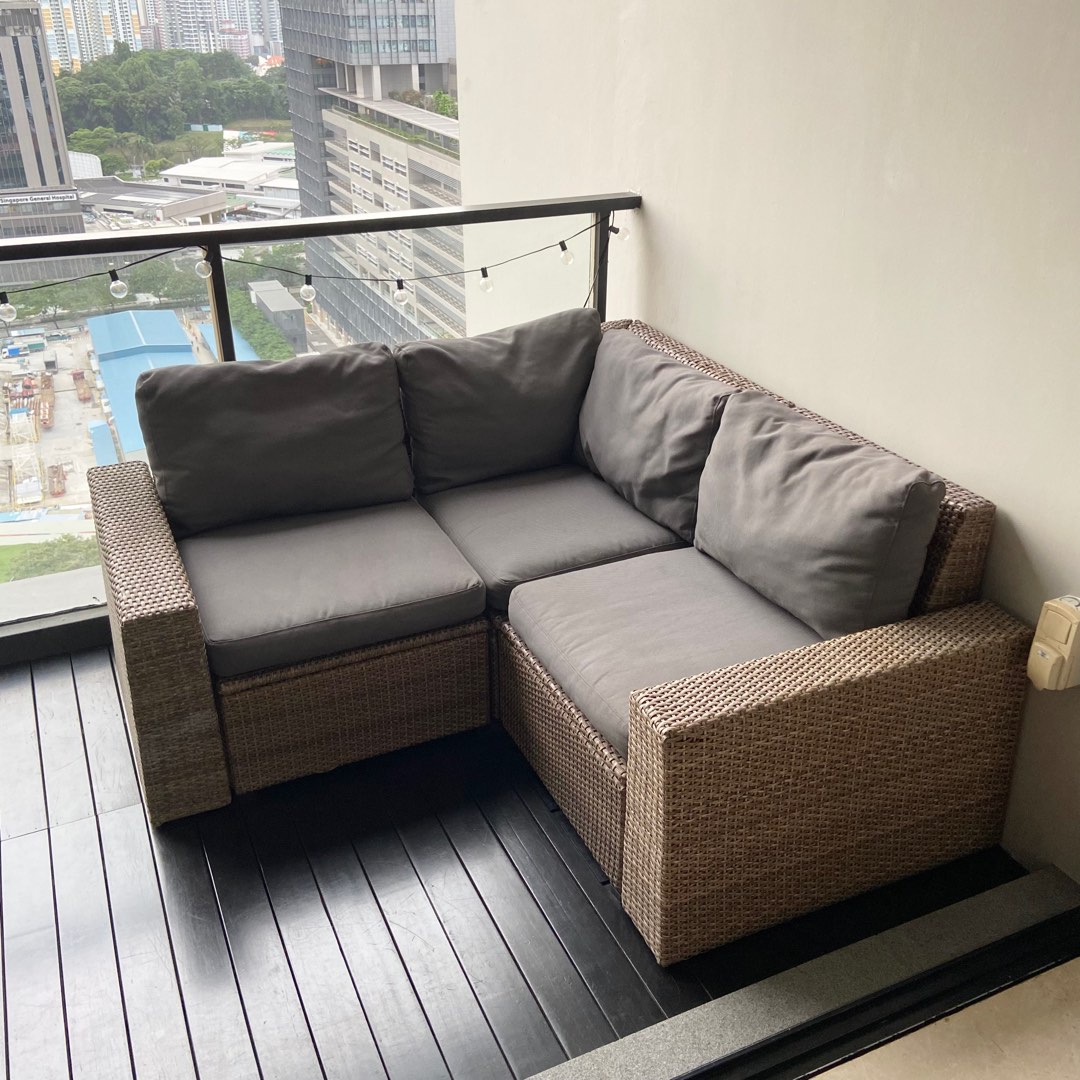 IKEA Solleron Outdoor Furniture set 3pc, Furniture & Home Living ...