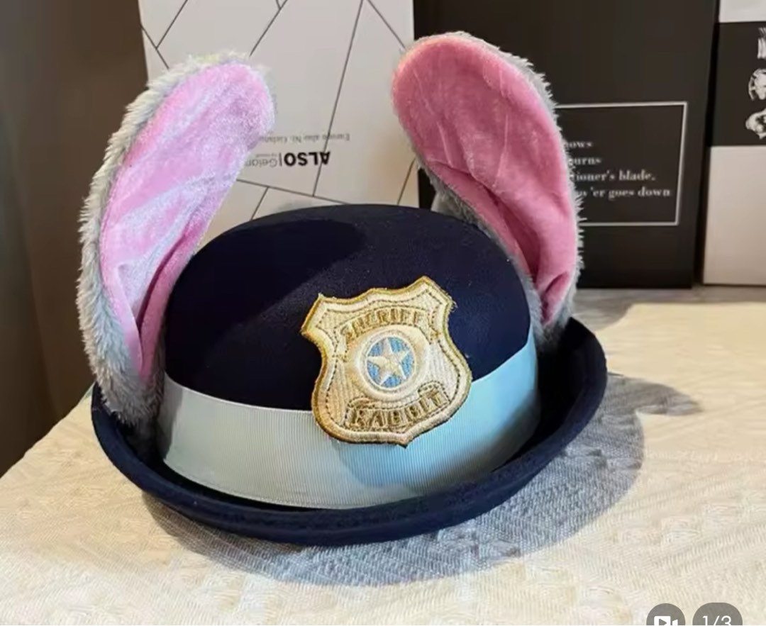 Judy cos Zootopia Rabbit Officer hat, Men's Fashion, Watches ...