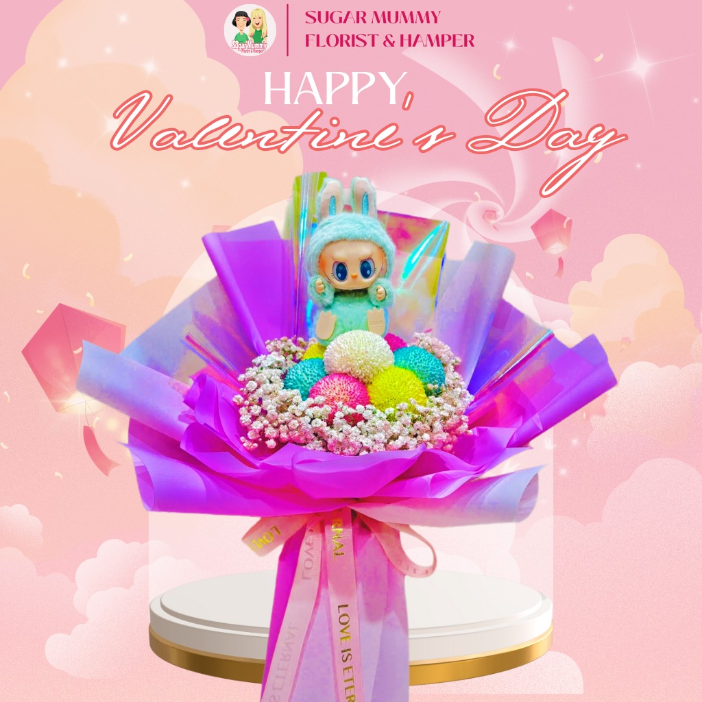 FREE DELIVERY*** Labubu customise flower bouquet for birthday ...