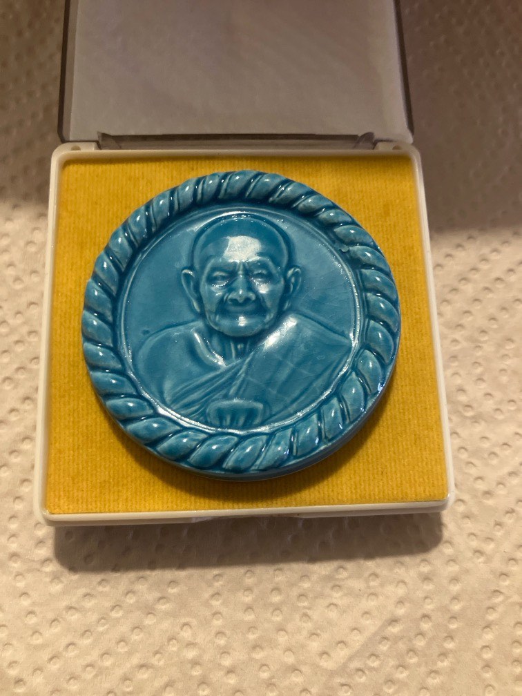 Luang Pu Hong, blue glazed powder, back of Ganesha, Yod Mahasetthi ...