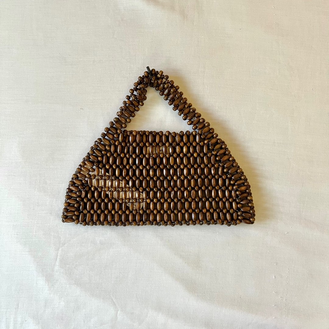 mango wood beaded clutch, Women's Fashion, Bags & Wallets, Clutches on ...